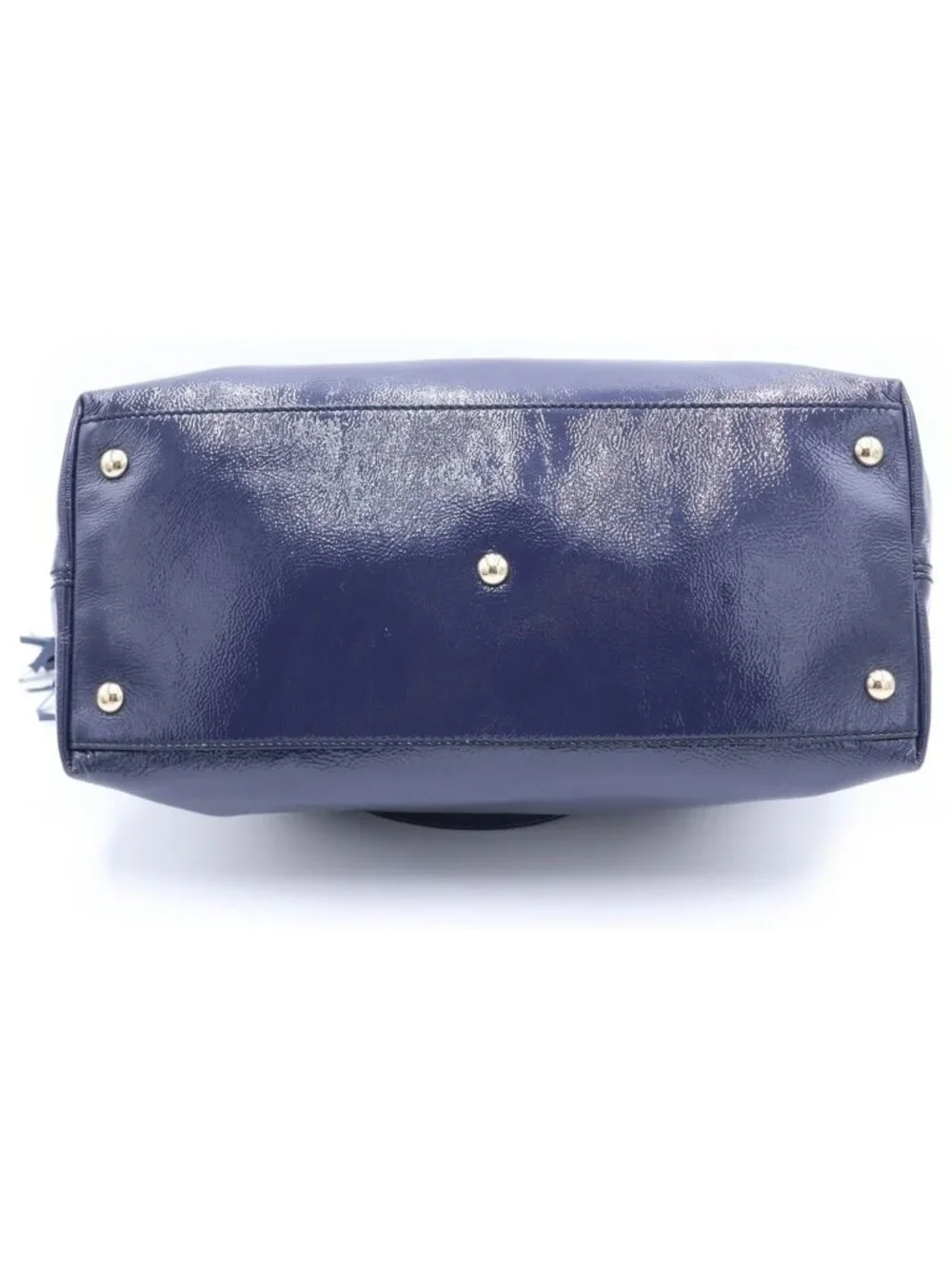 Gucci | Bags | Gucci Soho Tote Shoulder Bag Navy Patent Leather Gold ...